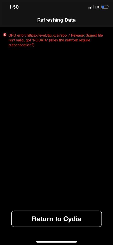 [question] what does this mean signed file isn t valid “nodata” should