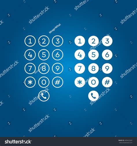 User Interface Keypad For Phone Stock Vector 409422343 Shutterstock