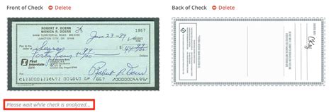 Front And Back Of Check