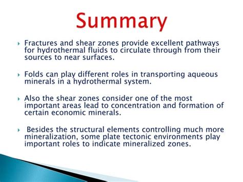 Mineralization Controlled By Tectonics And Structuresppt Geography Science