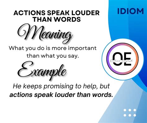 Online English Seguidores La Frase Actions Speak Facebook