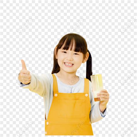 우유를 마시는 소녀 Png 일러스트 무료 다운로드 Lovepik