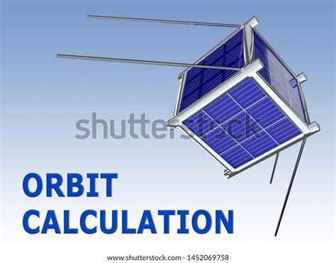 Orbit Calculation Script Under 3d Illustration Stock Illustration