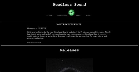 Headless Sound Homepage