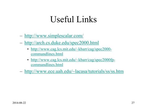Ppt Introduction To Simplescalar Based On Simplescalar Tutorial Powerpoint Presentation Id