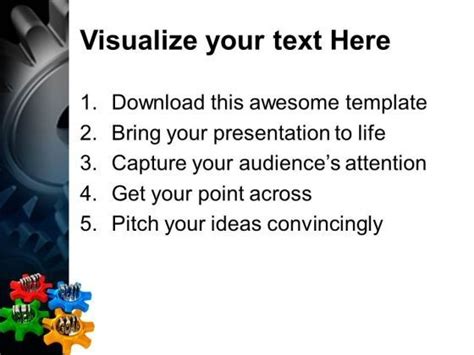 Gears Turn In Conjunction Industrial Powerpoint Templates And Powerpoint Themes 0812