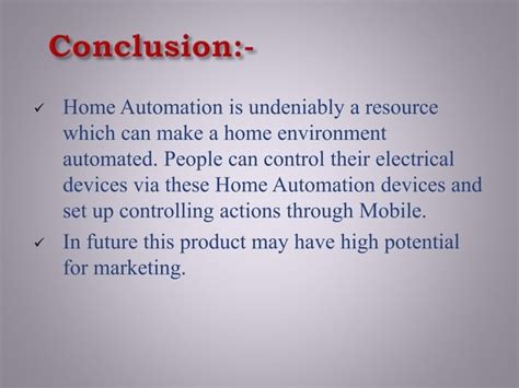 Android Based Home Automation Control Pptx
