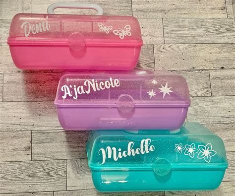 Personalized Glitter Caboodle Make Up Case Accessory Case Girl T Cute Girly T Sleepover
