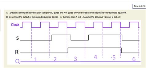 Time Left 20 Adesign A Control Enabled D Latch Using Nand Gates And Not