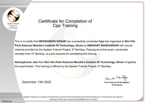 Hrushikesh Sonar On Linkedin C Iitbombay Svkm Technology Training