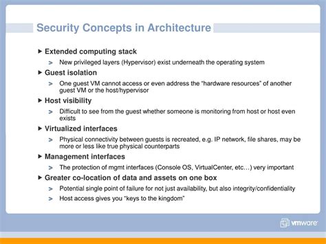PPT VMware Security Architecture And Best Practices PowerPoint Presentation ID