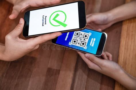 Qr Code Is Displayed On Screen For Cashless Payment Scanning
