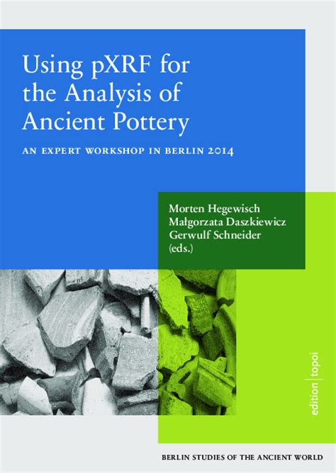 Pdf Using Pxrf For The Analysis Of Ancient Pottery