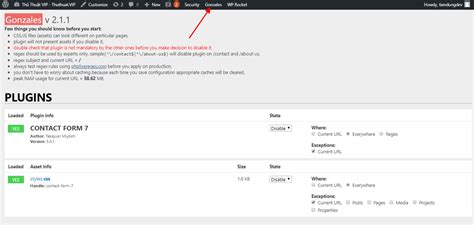 Load file js css trên những trang nhất định với plugin Gonzales