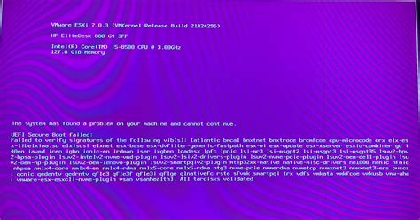 Secure Boot Failure On Esxi 70 U3 Solved