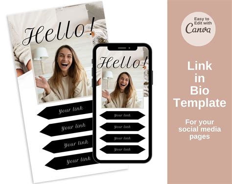 bio link website template