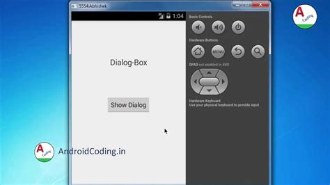 Android Tutorial On Dialog Box Youtube