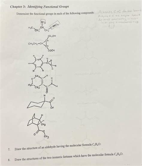 Solved Chapter 3 Identifying Functional Groups Determine Chegg Com