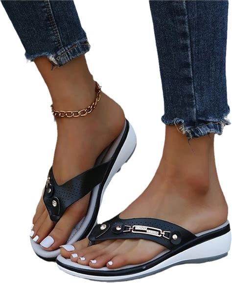 Orthopädische Zehentrenner Sandalen Damen Fashion Strass Flip Flops