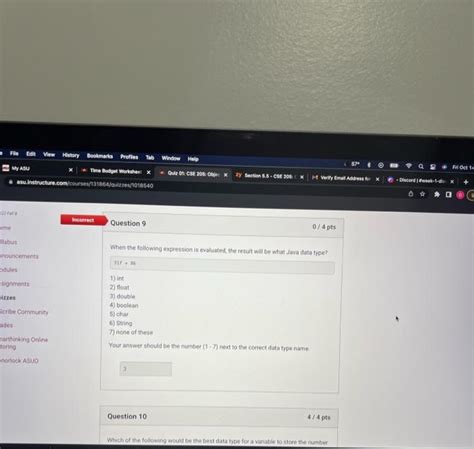 Solved 1 Int 2 Float 3 Double 4 Boolean 5 Char 6