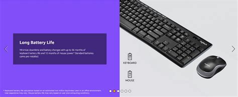 Logitech MK270 Wireless Keyboard And Mouse Combo Keyboard And Mouse Included Long Battery