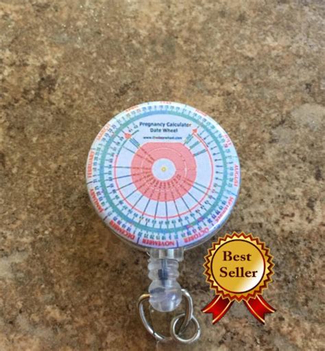 Due Date Wheel Nurse Badge Reel Ob Gyn Women S Health Clinic Name Tag Clip On Stethoscope Id Tag