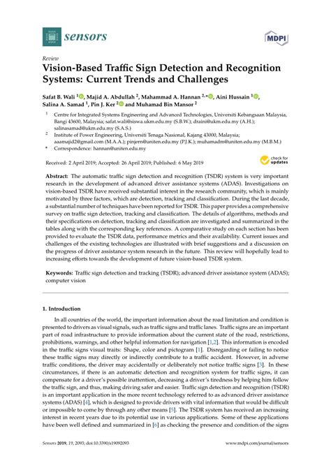 Pdf Vision Based Traffic Sign Detection And Recognition Systems Current Trends And Challenges