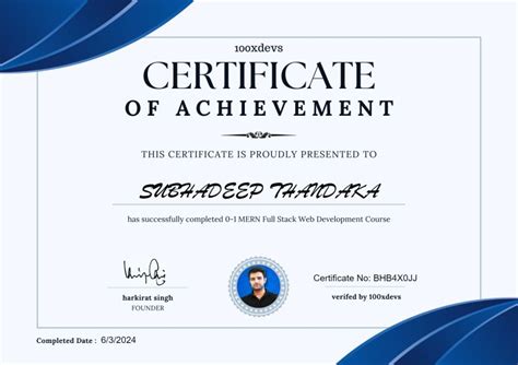 Thandaka Subhadeep On Linkedin I Just Earned The 0 1 Certificate On 100xdevs Check It Out