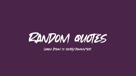 Random Quotes Font Download Free For Desktop And Webfont