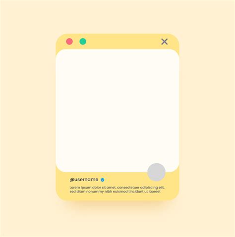 Social Media Post Interface In Solid Design Style Social Media Feed Mock Up 14728616 Vector