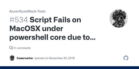 script fails on macosx under powershell core due to env temp · issue