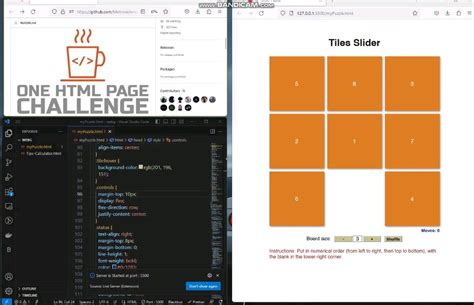 [video] zeeshan ali on linkedin tilesslider htmlgame puzzlechallenge onepagechallange…