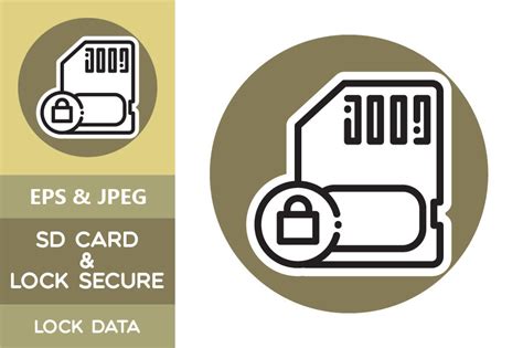 SD Card Lock Secure Lock Data Graphic By Beldonbenediktus Creative Fabrica