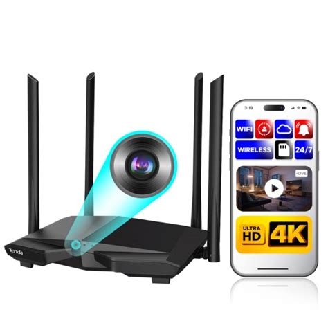 Dual Band Wi Fi Router With Covert Monitoring In 4K
