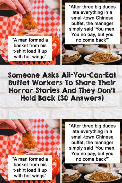Someone Asks All You Can Eat Buffet Workers To Share Their Horror