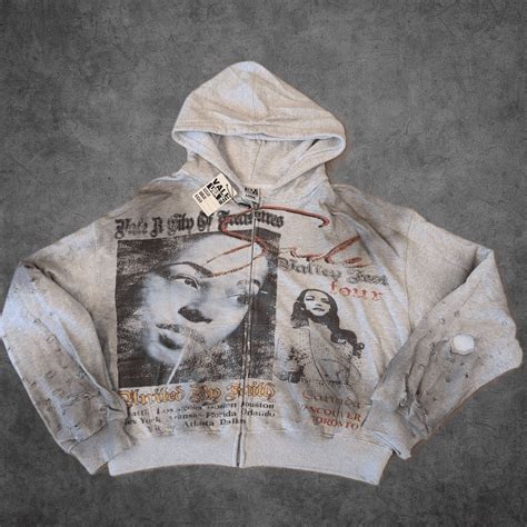 Vale Vale Forever “valley Fest” Zip Up Hoodie Sade Print L Grailed