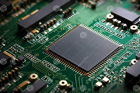 Electronic Circuit Board Integrated Semiconductor Microchip Stock