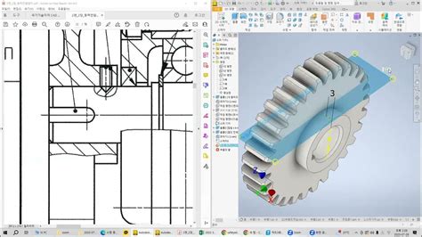 동력전달장치6 스퍼기어 모델링전산응용기계제도 기능사 실기 Youtube
