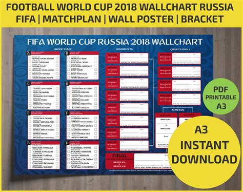 Printable World Cup Wall Chart Printable Calendars At A Glance