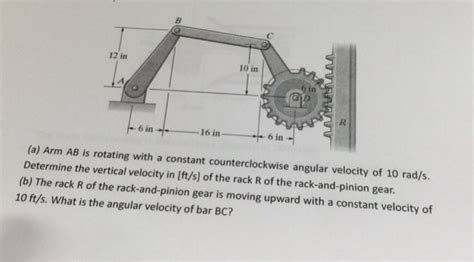 Solved A Arm Ab Is Rotating With A Constant