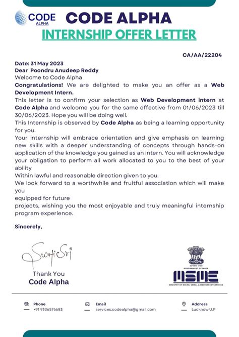 Anudeep Reddy On Linkedin Codealpha Intern