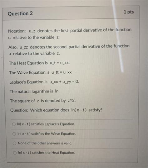 solved 1 pts question 1 notation u z denotes the first