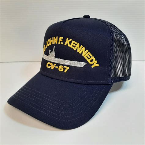 Us Navy Uss John F Kennedy Cv 67 Hat Embroidered Baseball Cap Mesh Sn