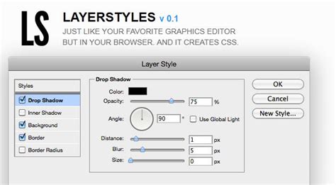 how to convert photoshop layer styles into css