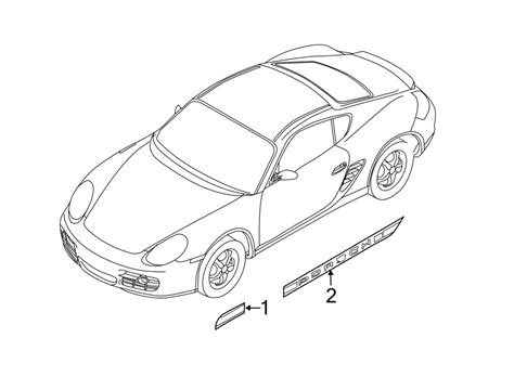 Porsche Cayman Door Decal Door Black 98755954201041 Porsche