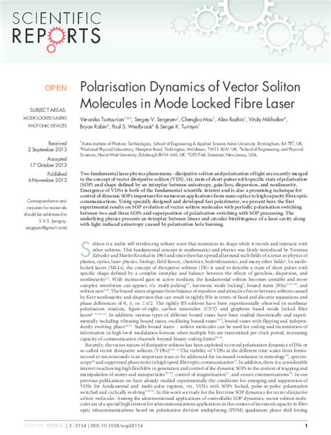 Pdf Polarisation Dynamics Of Vector Soliton Molecules In Mode Locked