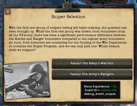 usa sniper selection event has mixed up options effects · issue 7113