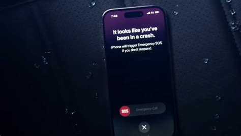 apple demonstrates car crash detection feature via a video