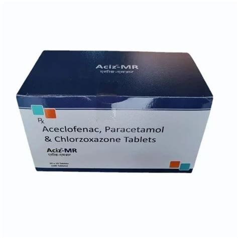Aceclofenac Paracetamol Chlorzoxazone Tablets 100 Mg At Rs 11000stripe In Ahmedabad