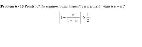 Solved Problem 615 Points If The Solution To This Chegg Com